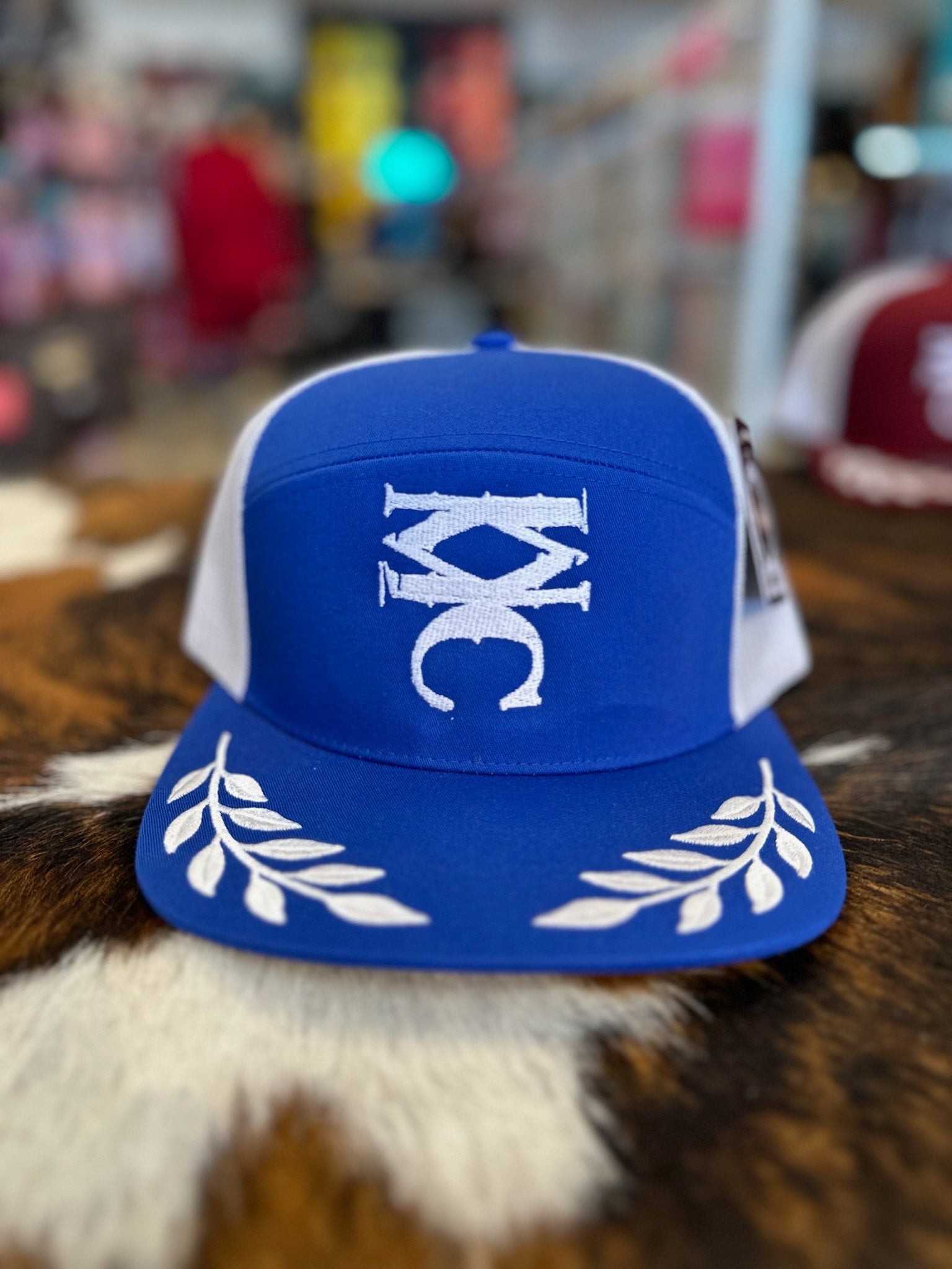 “MCM” Blue Mesh SnapBack Cap | Rowdy Bell Co.