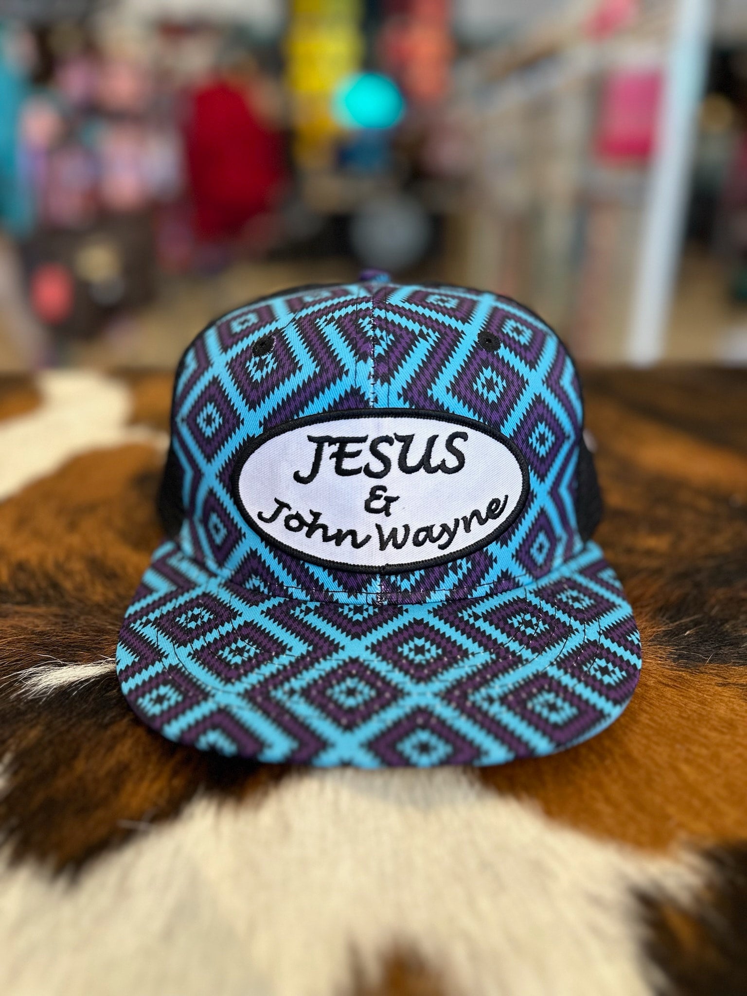 Aztec “Jesus & John Wayne” Cactus Alley Cap | Rowdy Bell Co.
